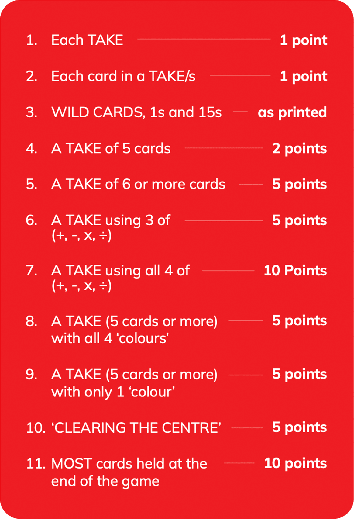 Numero® Game Rules – Numero®